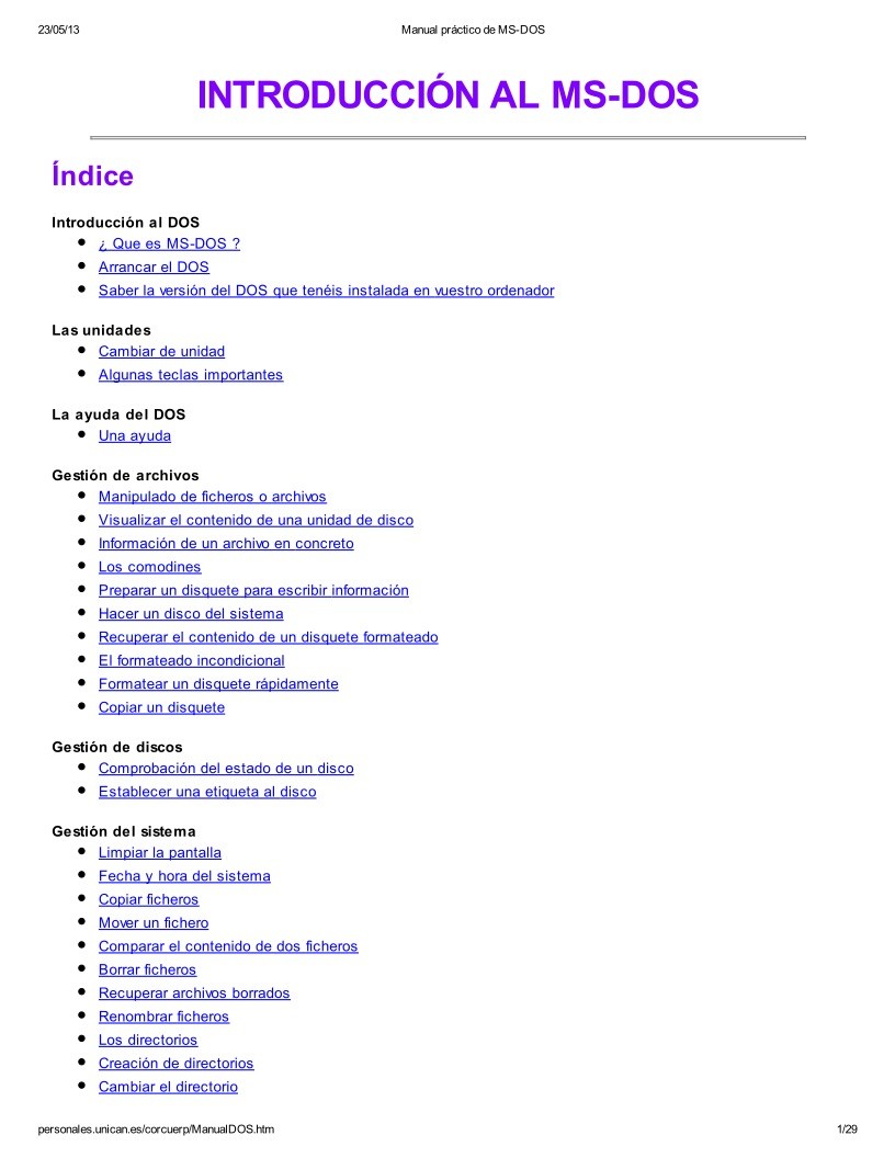 PDF de programación - Manual practico de MS DOS